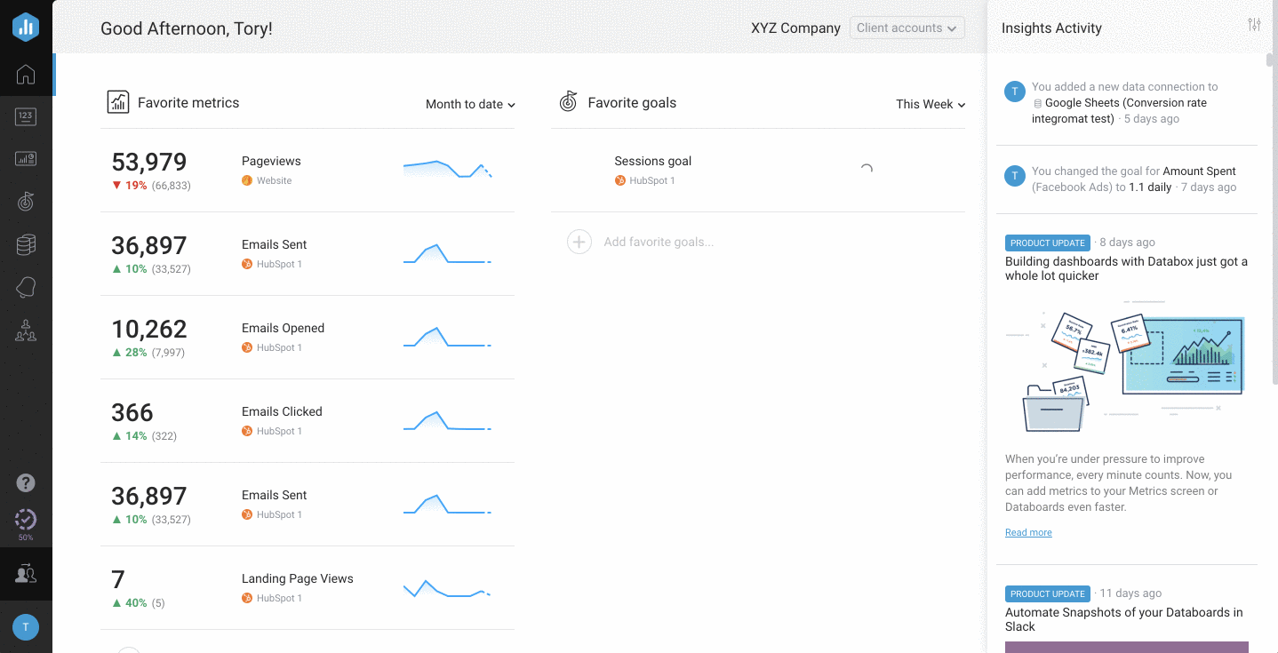 Guide: Using Teamwork with Databox